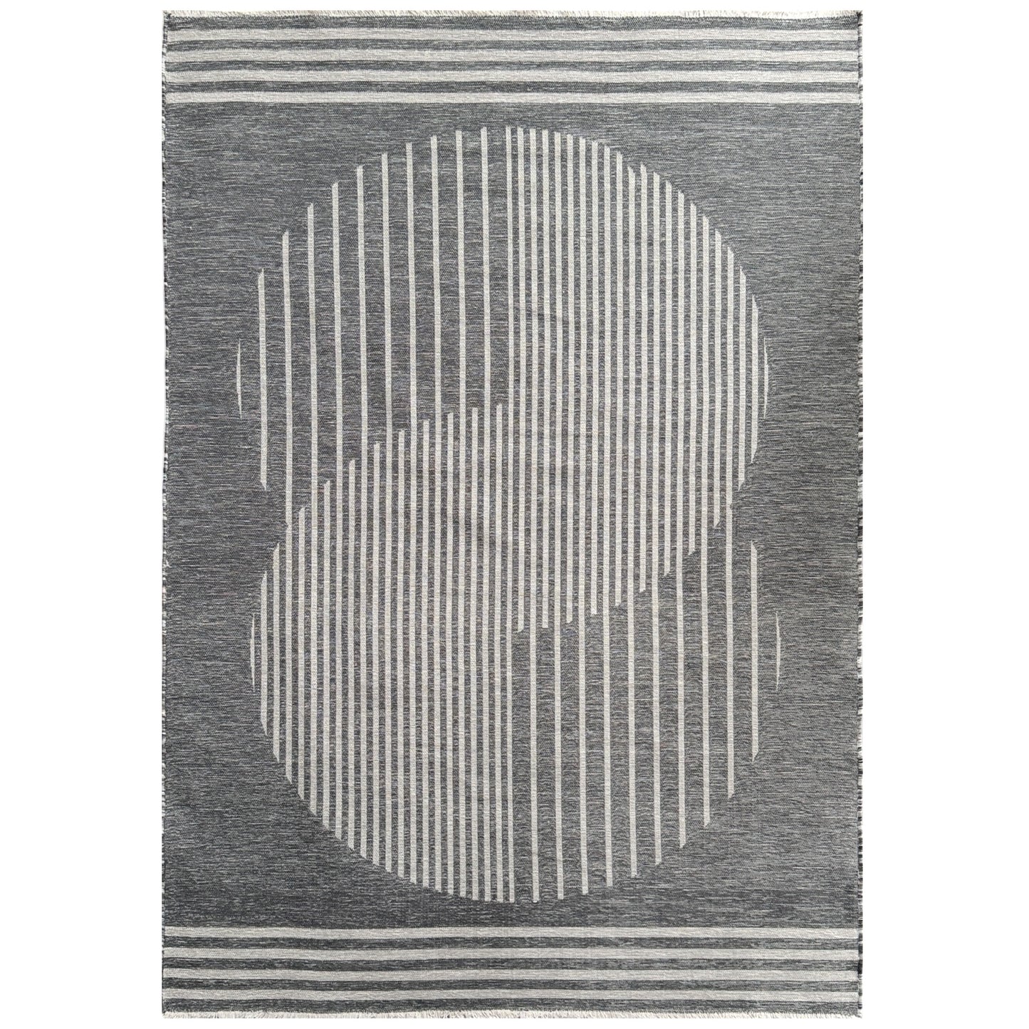 Harlow Reversible Orbit Grey Rug – Signature Rugs